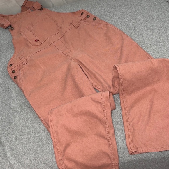 Dickies | Pants & Jumpsuits | Dickies Pink Bib Overalls Womens Large ...